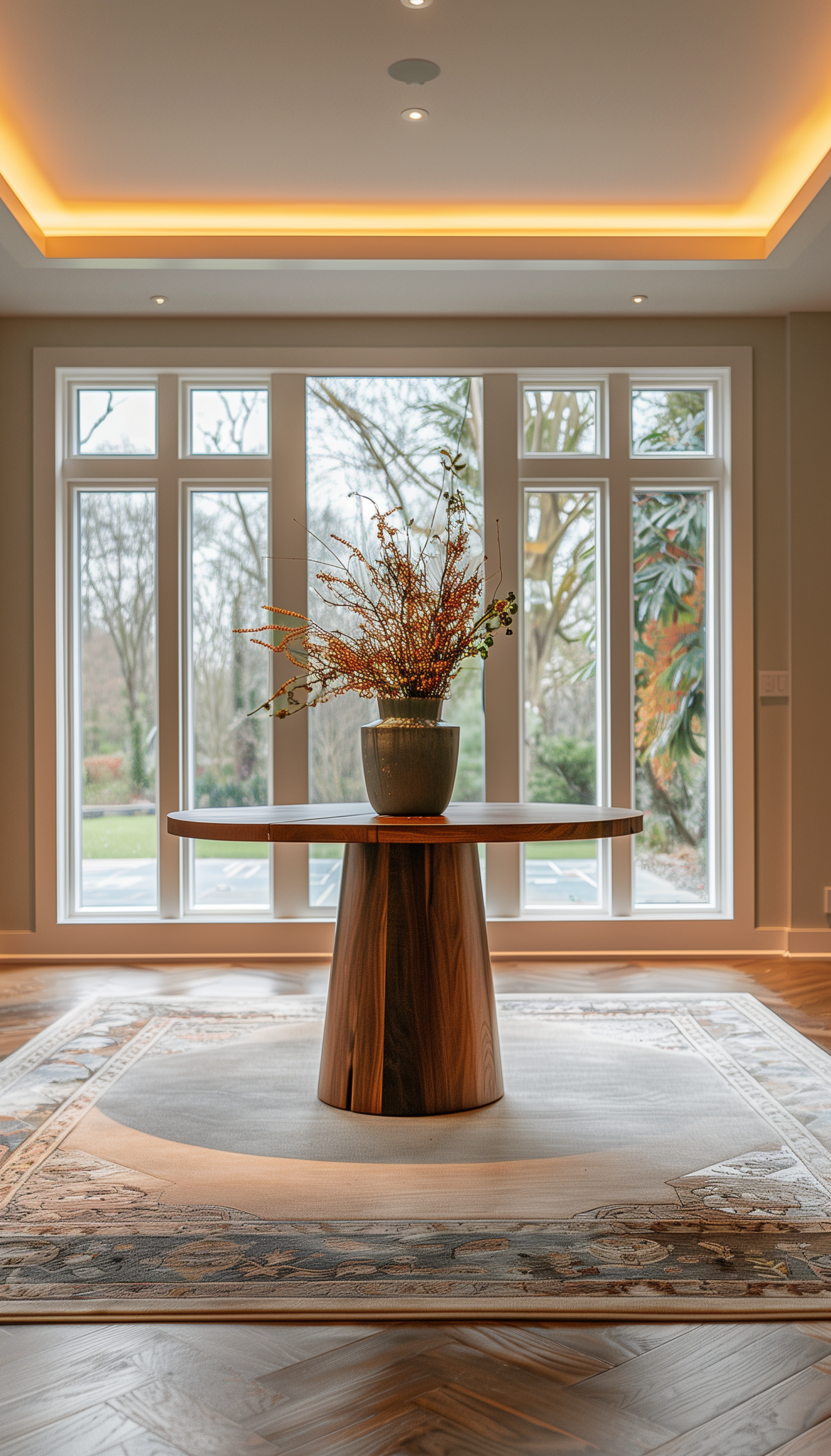 Conical Base Solid Wood Table - WoodTide Custom Furniture